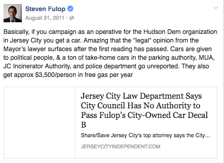 Is Fulop 'full of it'? Same JCPD car from KIYC News12 report found ...